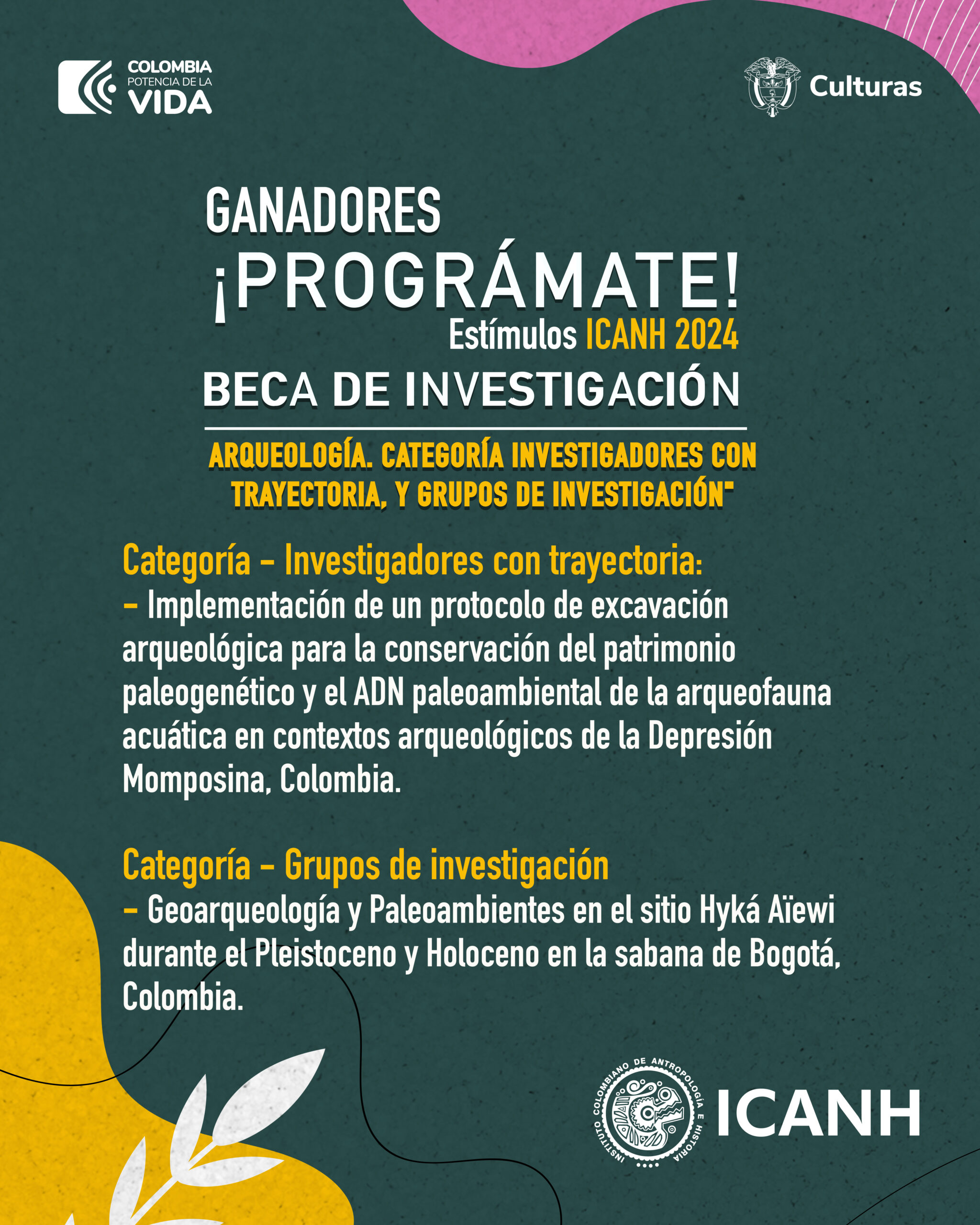 Ganadores – Estímulos ICANH 2024 – Estímulos ICANH